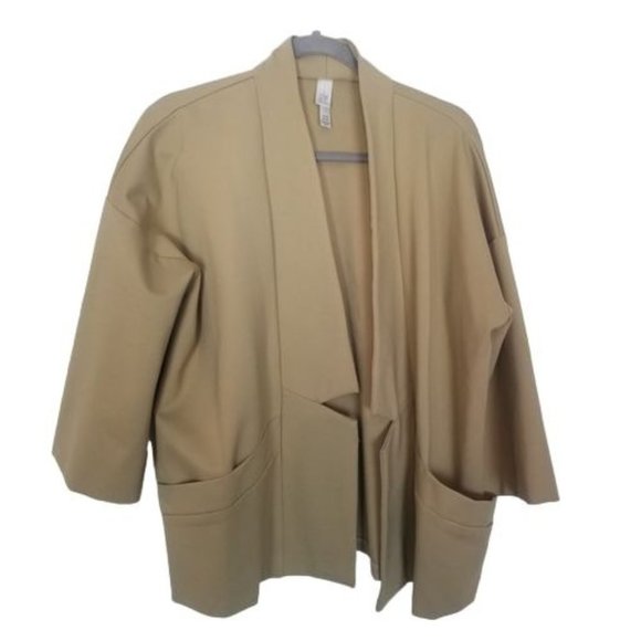 MarlaWynne | Sweaters | Marla Wynne Womens M Tan 34 Sleeves Open Front ...